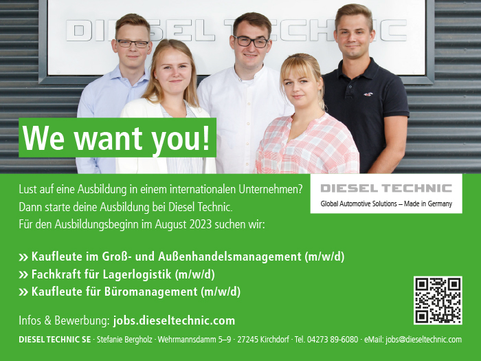 Freie Ausbildungsplätze - Diesel Technic SE