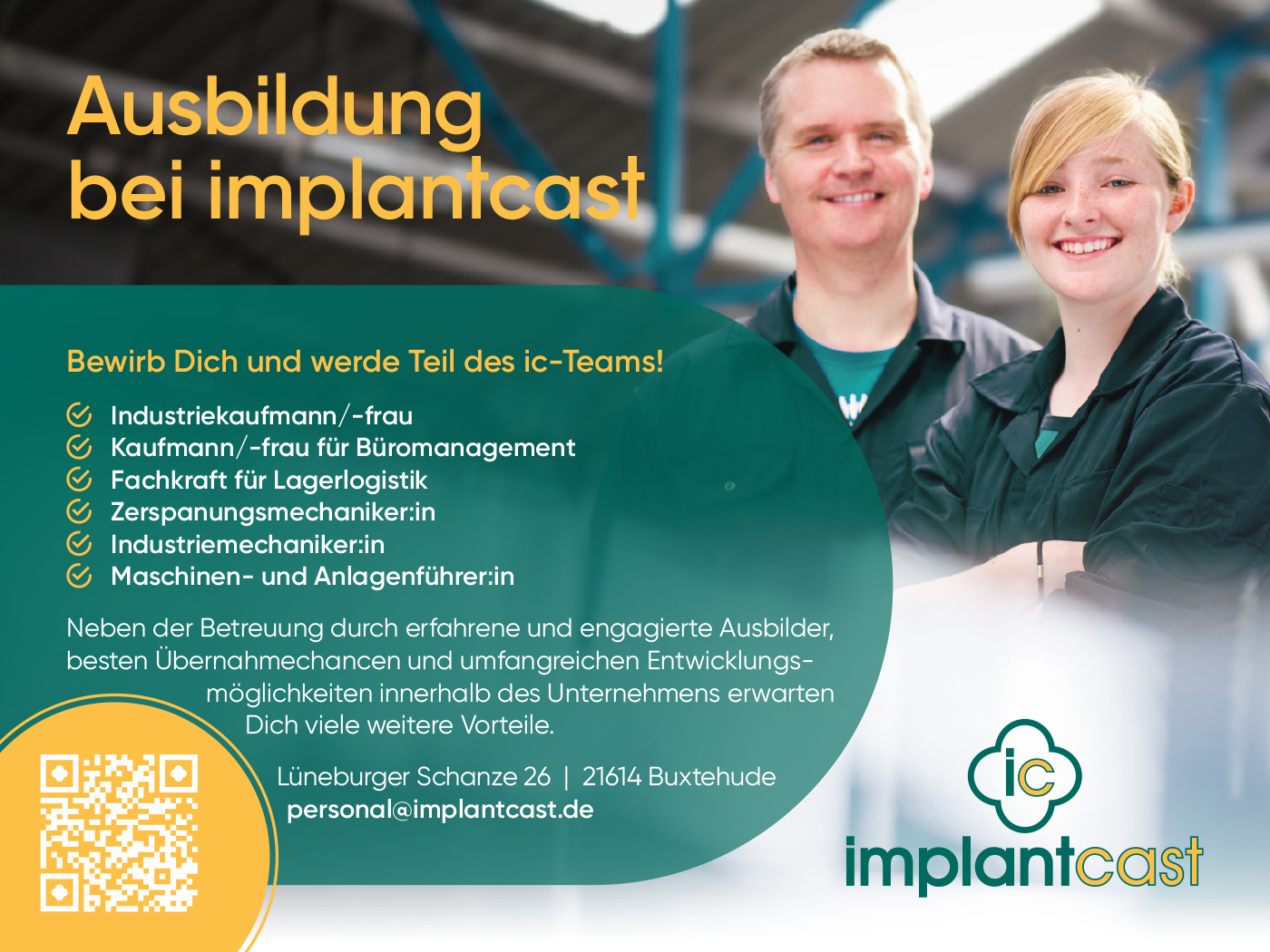Freie Ausbildungsplätze - implantcast GmbH
