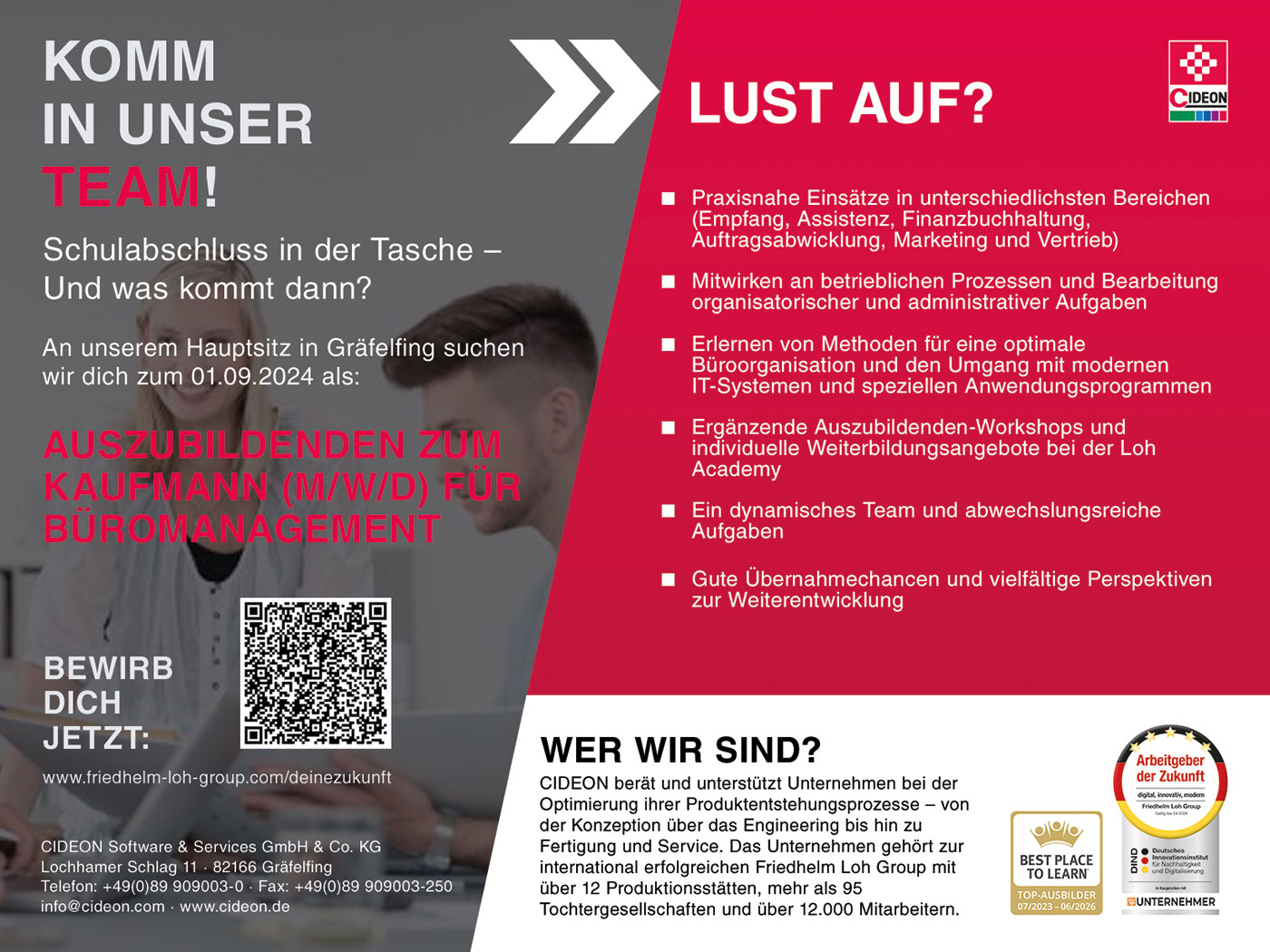 Freie Ausbildungsplätze - CIDEON Software & Services GmbH & Co. KG