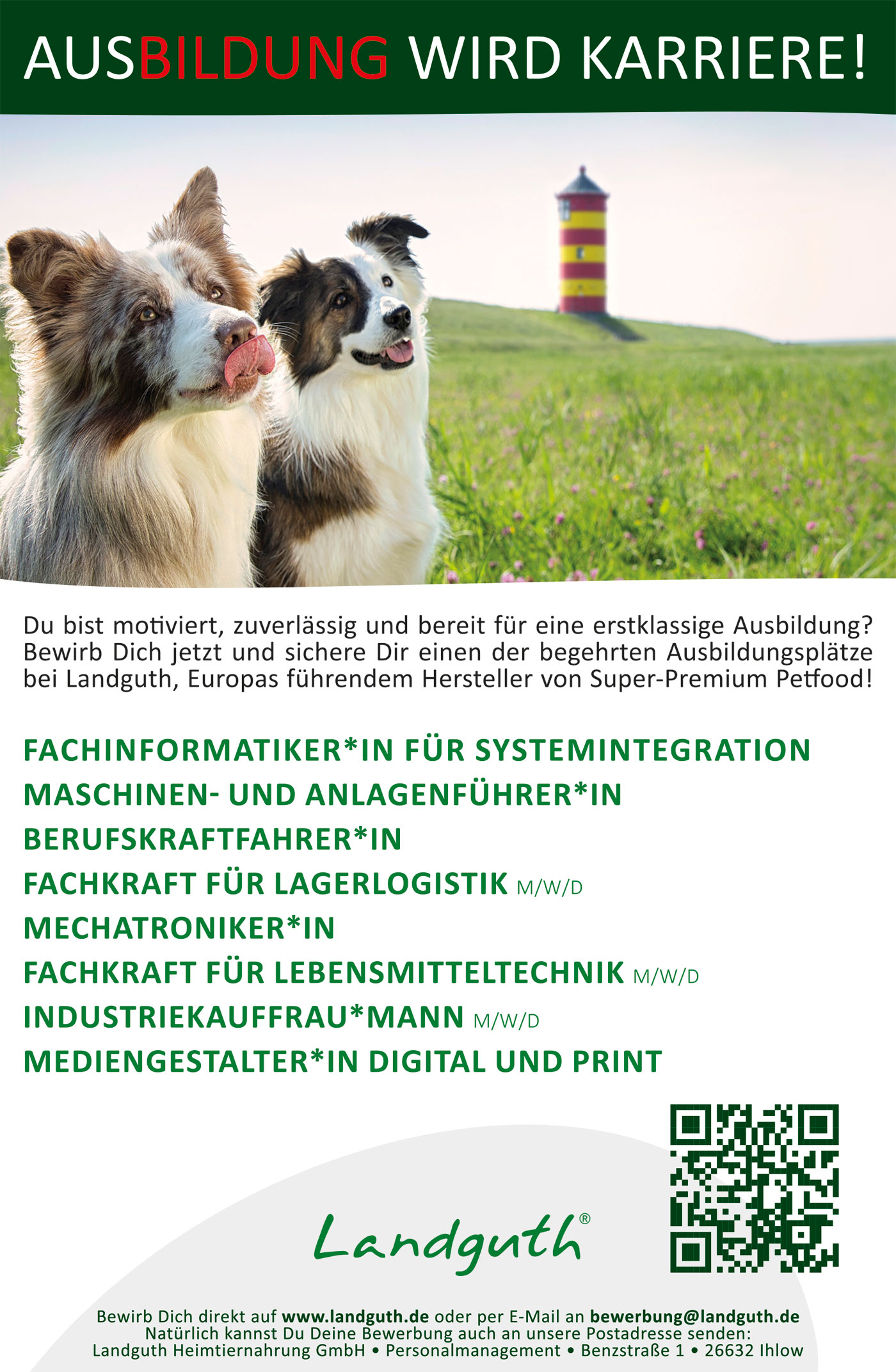 Freie Ausbildungsplätze - Landguth Heimtiernahrung GmbH