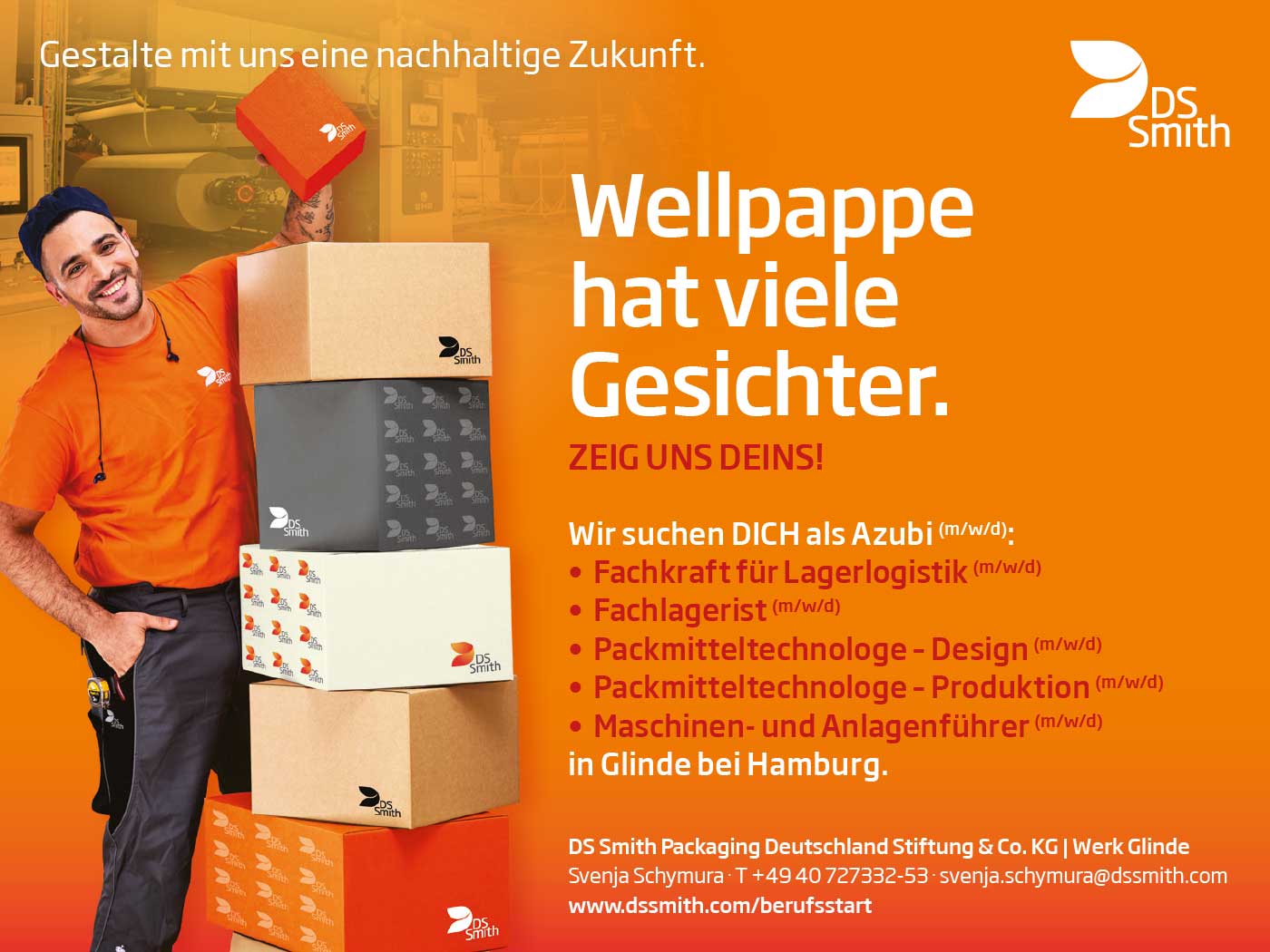Freie Ausbildungsplätze - DS Smith Packaging Deutschland Stiftung & Co.