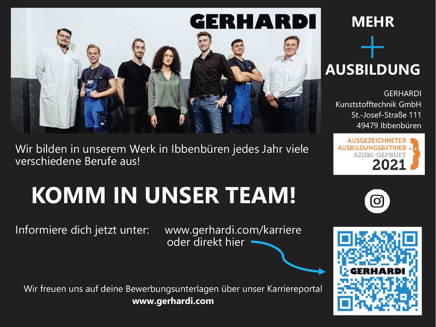 Freie Ausbildungsplätze - Gerhardi Kunststofftechnik GmbH